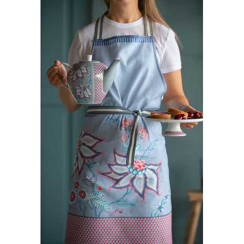 Blue Flower Festival Cotton Apron | Temple & Webster