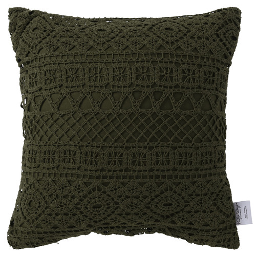 Vintage Design Tenille Crochet Lace Cushion | Temple & Webster