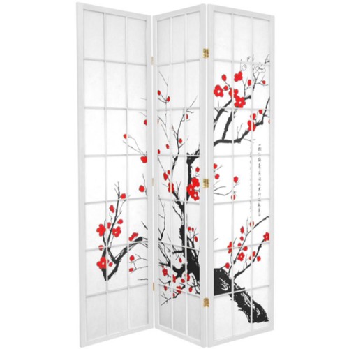 Storage Co 3 Panel Cherry Blossom Room Divider Screen | Temple & Webster