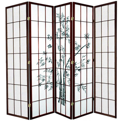 Storage Co Zen Garden 5 Panel Rice Paper Room Divider | Temple & Webster