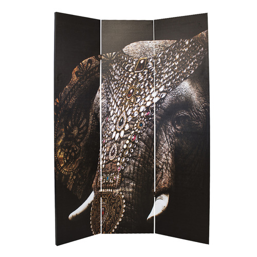 3 Panel Elephant Canvas Room Divider | Temple & Webster