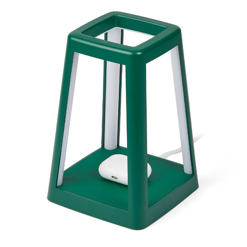 Lexon 21cm Lantern Rechargeable LED Outdoor Lamp with Wireless Charger ...