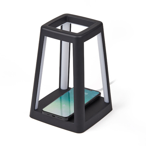 Lexon 21cm Lantern Rechargeable LED Outdoor Lamp with Wireless Charger ...