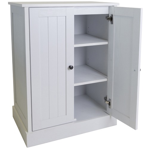 In Home Furniture Style White Hamptons Double Door Cupboard | Temple ...