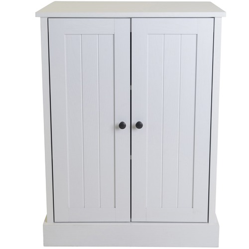 In Home Furniture Style White Hamptons Double Door Cupboard | Temple ...