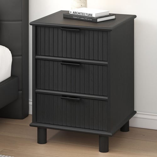 West Valley Interiors Astar 3 Drawer Bedside Table | Temple & Webster