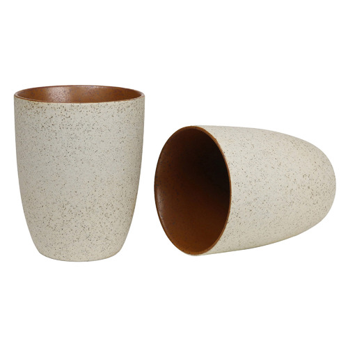 RobertGordon White Granite 330ml Stoneware Cups | Temple & Webster