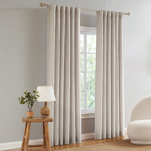 Zaab Homewares Amelie Room Darkening Concealed Tab Top Single Panel ...