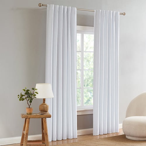 Zaab Homewares Amelie Room Darkening Concealed Tab Top Single Panel ...