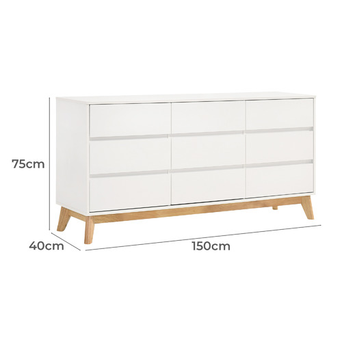 Core Living Anderson 9 Drawer Chest | Temple & Webster