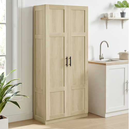 Core Living Morana 2 Door Broom Cupboard | Temple & Webster