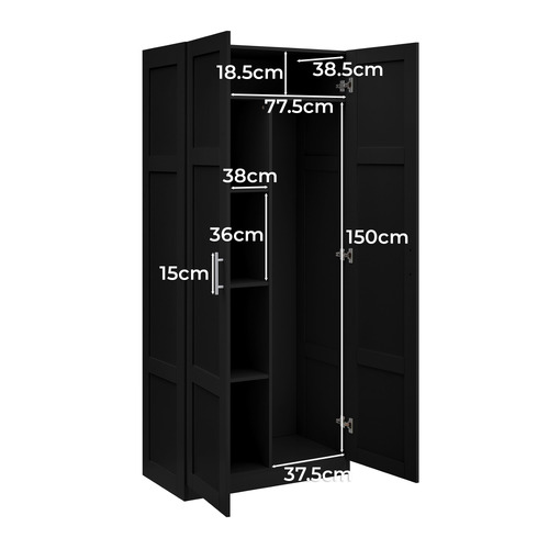 Core Living Morana 2 Door Broom Cupboard | Temple & Webster