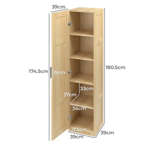 Core Living Morana 5 Shelf Cupboard | Temple & Webster