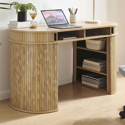 Core Living Callix 2 Door Study Desk with Storage Shelves | Temple ...