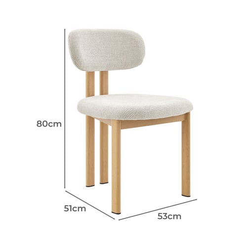 Core Living Landree Upholstered Dining Chairs | Temple & Webster