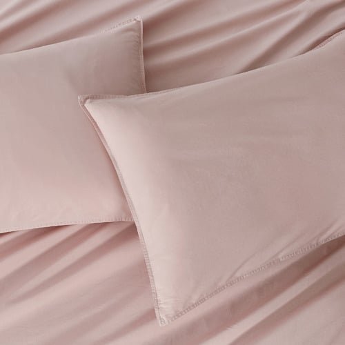 VioletteCasa Pink Ava Vintage Washed Cotton Quilt Cover Set | Temple ...