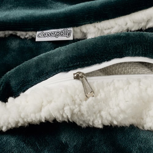 VioletteCasa Emerald Green Dania Teddy Sherpa Quilt Cover Set | Temple ...
