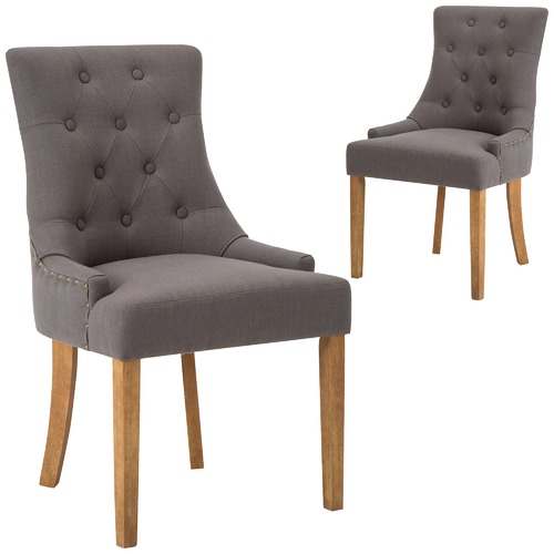 Temple Webster Grey Windsor Scoop Back Dining Chairs