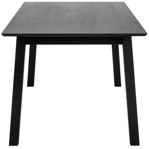 Temple & Webster 180cm Black Maison Oak Wood Dining Table