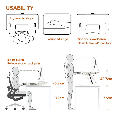Temple & Webster Extra Large Newton Adjustable Desk Riser
