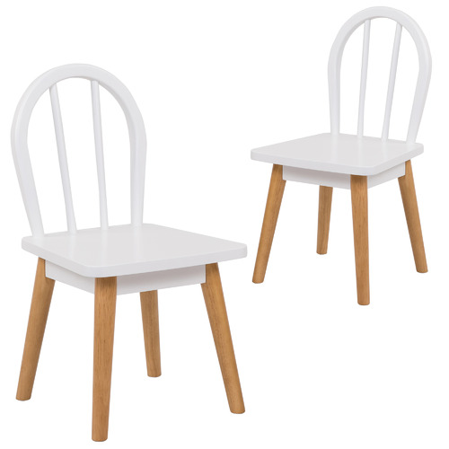Temple & Webster Kids' White & Natural Isla Chairs