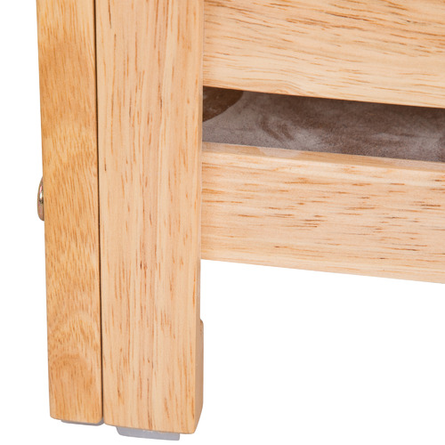 Temple & Webster Grayson Rubberwood Laundry Hamper