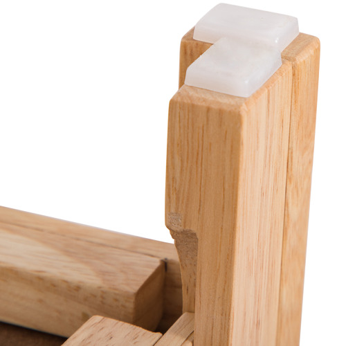 Temple & Webster Grayson Rubberwood Laundry Hamper