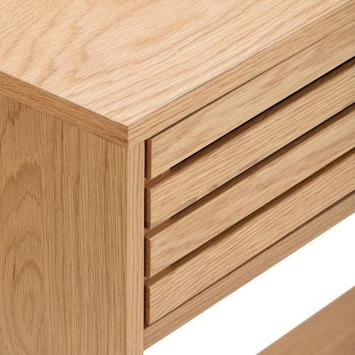 Temple & Webster Oak Xavi Slatted Console Table