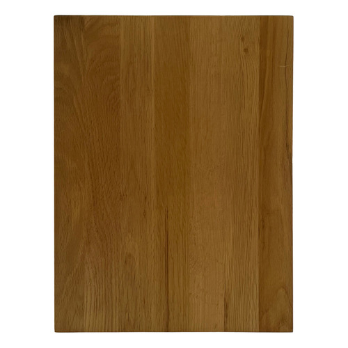 Temple & Webster Ollie C-Shaped Oak Wood & Rattan Side Table