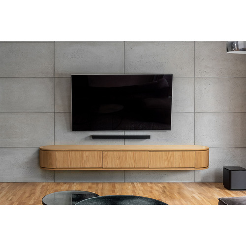 Temple & Webster Premium 200cm Cannes Curved Wall-Mounted TV Unit