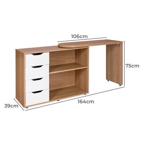 Temple & Webster Erin 4 Drawer Study Desk