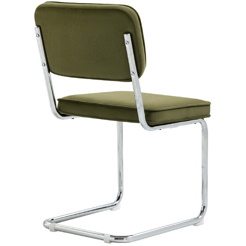 Temple & Webster Martin Cesca Replica Cantilever Velvet Dining Chairs