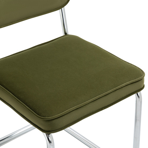 Temple & Webster Martin Cesca Replica Cantilever Velvet Dining Chairs