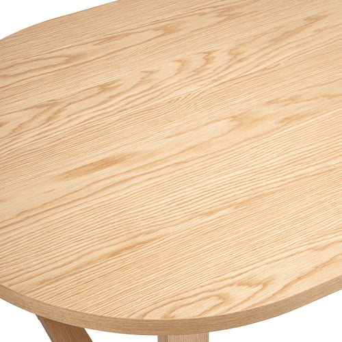 Temple & Webster 190cm Oval Ski-Leg Oak Wood Dining Table