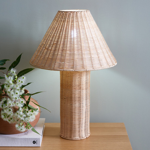 Temple & Webster Cove Rattan Table Lamp