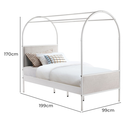 Temple & Webster Kids' Arch Canopy Single Bed