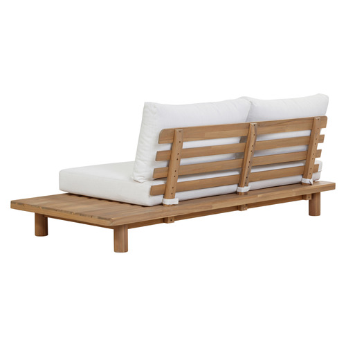 Temple & Webster 5 Seater Clifton Acacia Wood Outdoor Modular Lounge Set