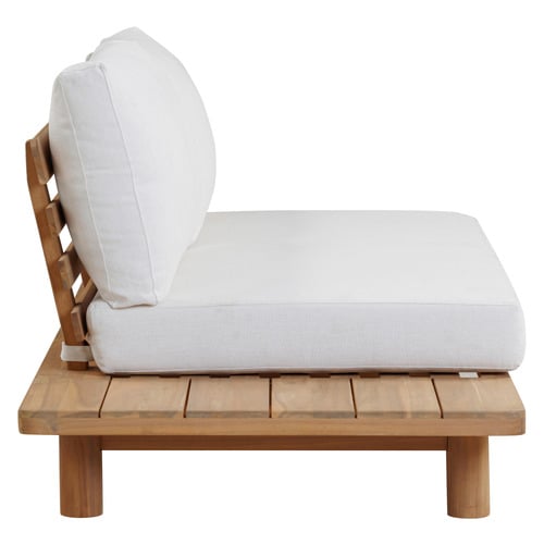 Temple & Webster 5 Seater Clifton Acacia Wood Outdoor Modular Lounge Set