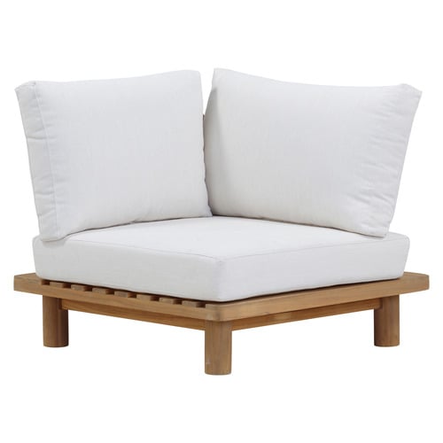Temple & Webster 5 Seater Clifton Acacia Wood Outdoor Modular Lounge Set