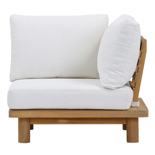 Temple & Webster 5 Seater Clifton Acacia Wood Outdoor Modular Lounge Set