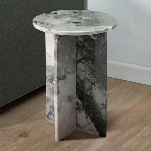Temple & Webster Maria Marble Side Table