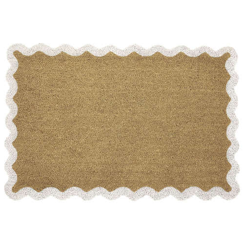Temple & Webster Wavy Edge Coir & Vinyl Doormat