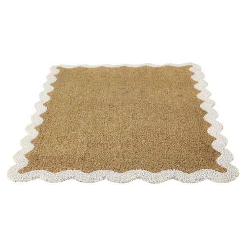 Temple & Webster Wavy Edge Coir & Vinyl Doormat