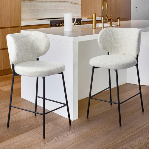Temple & Webster 66cm Petra Upholstered Bar Stools