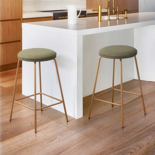 Temple & Webster 68cm Nedda Boucle Bar Stools