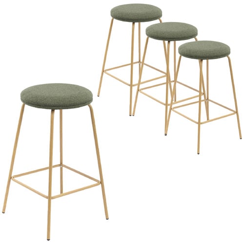 Temple & Webster 68cm Nedda Boucle Bar Stools