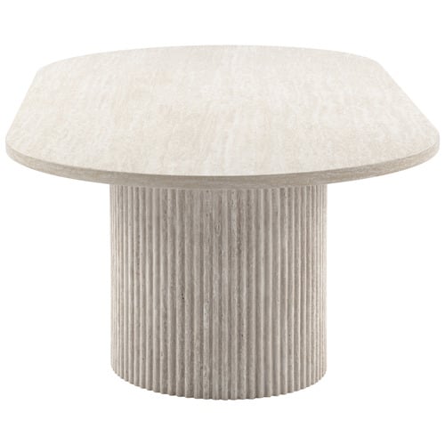 Temple & Webster Tilly Travertine-Look Coffee Table