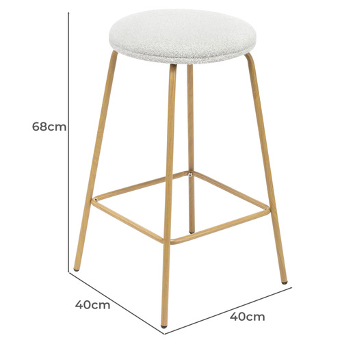 Temple & Webster 68cm Nedda Boucle Bar Stools