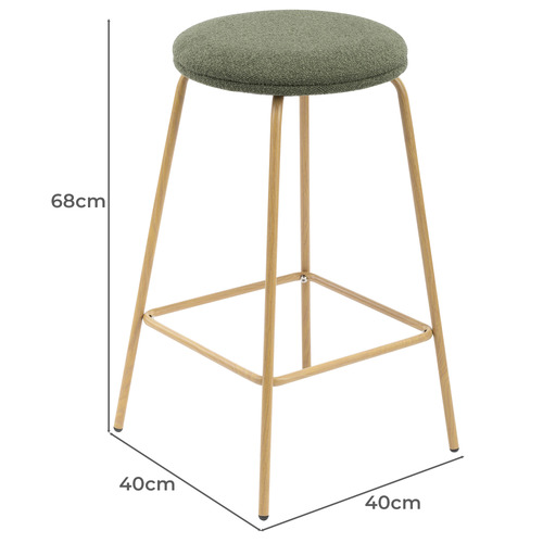 Temple & Webster 68cm Nedda Boucle Bar Stools