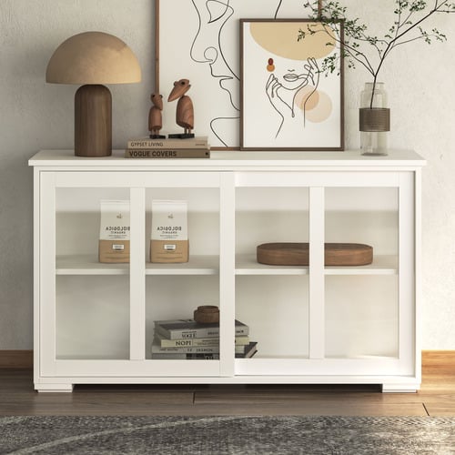 Temple & Webster 107cm Sonia Glass Sideboard